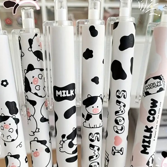 Office | Super Cute Cow Milk Pens Novelty Gel 5 6 Pack 001 | Poshmark